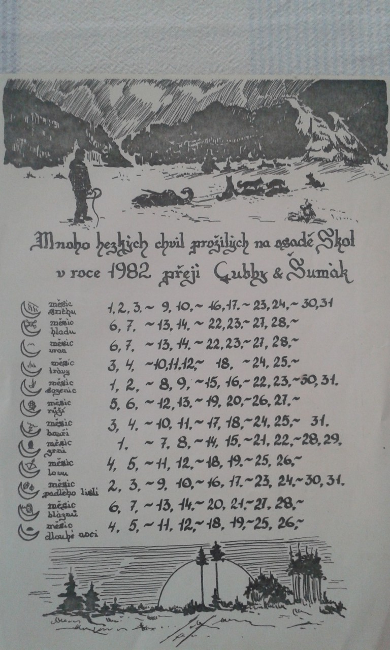 Galerie – kalendář 1982 – Osada SKOT